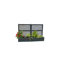 KHW Spalier 2er-Set Pflanzkasten gro&szlig; 100 cm mit Spalier anthrazit