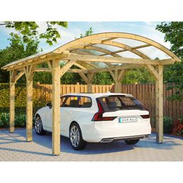 Skan Holz Einzelcarport &raquo;Franken&laquo; Leimholz 300 cm natur beige