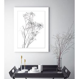 queence Bild &raquo;Dana&laquo; Blumen Pflanzen Pflanzenbilder Schwarz-Wei&szlig; Farbe Rahmen: wei&szlig; + Farbe Bild(er): grau