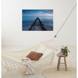 Komar Leinwandbild &raquo;Ostseebad - Gr&ouml;&szlig;e 90 x 60 cm&laquo; Baum Berge Blumen Bl&auml;tter Foto Jahreszeiten Landschaft Meer Natur Palmen Strand Packung, 1 Stk. tlg. 
