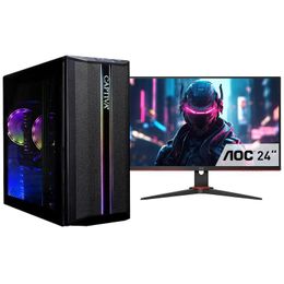 Captiva Gaming-PC-Komplettsystem &raquo;Advanced Gaming R75-549 TFT Bundle&laquo; 23,80 &prime;&prime; AMD Ryzen 5 GeForce RTX 3060 32 GB RAM 1.000 GB SSD schwarz TFT AOC 