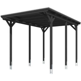 Skan Holz SKANHOLZ Einzelcarport &raquo;Caravan-Emsland&laquo; Massivholz 341 cm Anthrazit Anthrazit