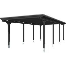 Skan Holz SKANHOLZ Einzelcarport &raquo;Emsland&laquo; Massivholz 341 cm Anthrazit Anthrazit