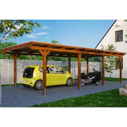 Skan Holz Einzelcarport &raquo;Emsland&laquo; Leimholz 341 cm braun braun