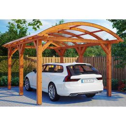 Skan Holz Einzelcarport &raquo;Franken&laquo; Leimholz 300 cm hellbraun braun