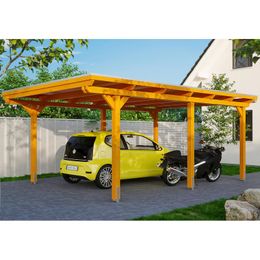 Skan Holz Einzelcarport &raquo;Emsland&laquo; Leimholz 341 cm hellbraun braun
