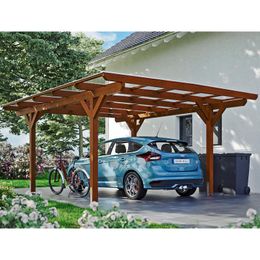 Skan Holz Einzelcarport &raquo;Odenwald&laquo; Leimholz 326 cm braun braun