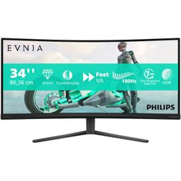 Philips Curved-Gaming-Monitor &raquo;34M2C3500L&laquo; 86 cm/34 &prime;&prime; 3440 x 1440 px WQHD 1 Reaktionszeit 180 Hz schwarz