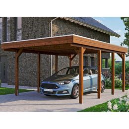 Skan Holz Einzelcarport &raquo;Friesland&laquo; Massivholz 355 cm braun braun