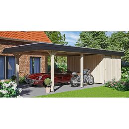 Skan Holz Einzelcarport &raquo;Wendland&laquo; Leimholz 341 cm natur beige