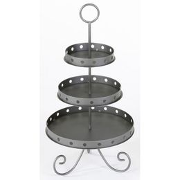 CHRISTMAS GOODS by Inge Dekoetagere &raquo;Weihnachtsdeko mit 3 Etagen, H&ouml;he 55 cm&laquo; Etagere aus Metall grau Metall