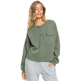 Roxy Sweatshirt &raquo;Sweet Surf&laquo; Thyme M M Stoff: Baumwoll-Polyester-Mischgewebe [280...