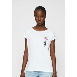 Merchcode Damen Kurzarmshirt &raquo; Damen Ladies Girl Floating Away T-Shirt&laquo; 1 Stk. L