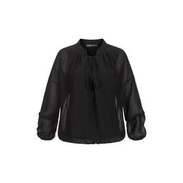CLOUD 5IVE Langarmhemd &raquo;Chiffon Bluse mit Stehkragen und Bindedetail&laquo; Schwarz XS - US-Gr&ouml;&szlig;en US-Gr&ouml;&szlig;en XS Vielseitige Kombinationsm&ouml;glichkeiten