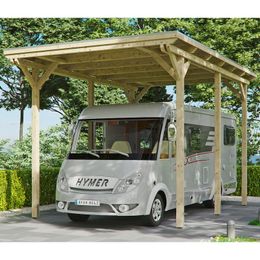 Skan Holz Einzelcarport &raquo;Caravan-Emsland&laquo; Leimholz 341 cm natur beige