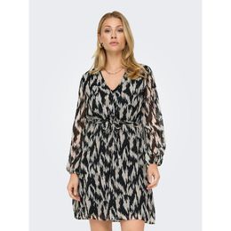 Only Druckkleid &raquo;ONLCERA 3/4 SHORT DRESS WVN NOOS&laquo; Sommerkleid Black AOP:581 Black scarlett L (40) - N-Gr N-Gr L (40) 3/4-&Auml;rmel und elastischer...