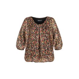 CLOUD 5IVE Langarmhemd &raquo;3/4 Arm Lurex Bluse mit Rosen Print 2-lagig&laquo; Schwarz M - US-Gr&ouml;&szlig;en US-Gr&ouml;&szlig;en M Vielseitige Kombinationsm&ouml;glichkeiten