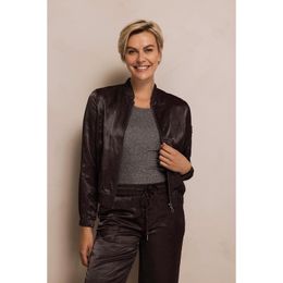 Zhrill Damen Boleroblazer &raquo;ZHMARIE&laquo; Satin-Blouson mit Rei&szlig;verschluss M
