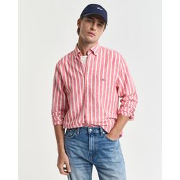 Gant Langarmhemd &raquo;REG COTTON/LINEN STRIPED SHIRT&laquo; Streifen, luftig, Leinen WATERMELON RED XXL - N-Gr N-Gr XXL Gestreiftes Hemd von Gant