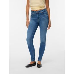 V&eacute;ro Moda Vero Moda Damen Skinny-fit-Jeans &raquo;VMLUX MR SLIM&laquo; blau XL, L&auml;nge 32