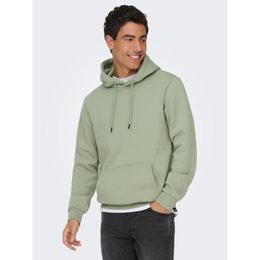 Only & Sons Only & Sons Herren ONLY & SONS Kapuzensweatshirt &raquo;ONSCERES HOODIE SWEAT NOOS&laquo;, Baumwollmischung, regular fit gr&uuml;n S