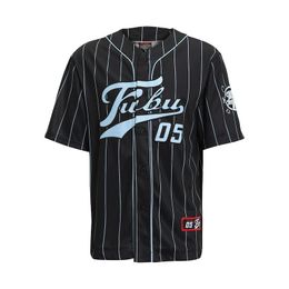 Fubu Langarmhemd »Herren FM232-003-1 Varsity Pinstripe Baseball Jersey« 1 Stk. black/lightblue XXL - US-Größen US-Größen XXL Vielseitige T-Shirts...