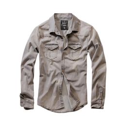 Brandit Langarmhemd &raquo;Herren Riley Denim Shirt&laquo; 1 Stk. grey XXL - US-Gr&ouml;&szlig;en US-Gr&ouml;&szlig;en XXL Langarmhemden f&uuml;r vielseitige Outfit-Optionen