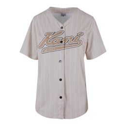 Karl Kani Langarmhemd &raquo;Damen KW233-035-1 KK Varsity Pinstripe Baseball Shirt&laquo; cream/white M - US-Gr&ouml;&szlig;en US-Gr&ouml;&szlig;en M KOMFORT OHNE GRENZEN: Genie&szlig;en...