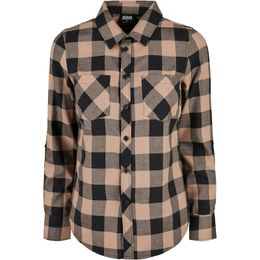 Urban Classics Damen Urban Classics Langarmhemd &raquo; Damen Ladies Turnup Checked Flanell Shirt&laquo; 1 Stk. XS, US-Gr&ouml;&szlig;en