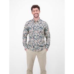 Lerros Damen Lerros Langarmhemd &raquo;Lerros Langarmhemd mit floralem Alloverprint&laquo; M, Normalgr&ouml;&szlig;en