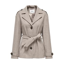 Only Kurzjacke &raquo;ONLNANCY LIFE SHORT TRENCH COAT CC OTW&laquo; im Trenchcoat Style Walnut Detail:Melange L (40) L (40) Kurze Jacke von Only