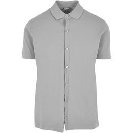 Urban Classics Langarmhemd &raquo;Herren Knitted Shirt&laquo; 1 Stk. darkshadow XXL - US-Gr&ouml;&szlig;en US-Gr&ouml;&szlig;en XXL M&auml;nner Shirt im Hemdstyle