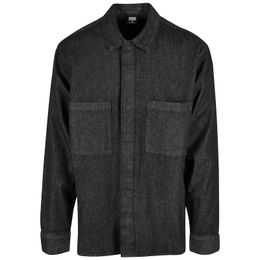 Urban Classics Langarmhemd &raquo;Herren Oversized Denim Pocket Shirt&laquo; 1 Stk. realblack washed XXL - US-Gr&ouml;&szlig;en US-Gr&ouml;&szlig;en XXL Langarmhemden f&uuml;r...