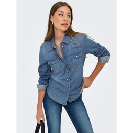 Only Jeansbluse »ONLALICE REG SHIRT DNM BOX AKM« Medium Blue Denim M (38) M (38) Jeanshemd von Only
