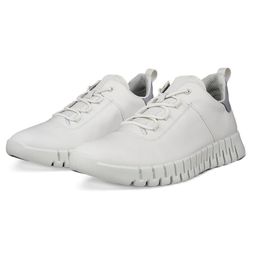 Ecco Herren Sneaker &raquo;GRUUV M&laquo; , Freizeitschuh, Halbschuh, mit herausnehmbarer Dual-Fit-Innensohle wei&szlig; 39