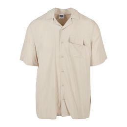 Urban Classics Langarmhemd &raquo;Herren Viscose Camp Shirt&laquo; 1 Stk. softseagrass S - US-Gr&ouml;&szlig;en US-Gr&ouml;&szlig;en S Leichtes Kurzarm M&auml;nner Shirt mit Brusttaschen