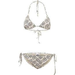 Urban Classics B&uuml;gel-Tankini &raquo;Damen Ladies Triangle Pattern Bikini&laquo; blackflower XL - N-Gr N-Gr XL Modische Bikinis f&uuml;r Strand und Pool