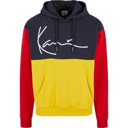 Karl Kani Kapuzensweatshirt &raquo;Signature Block Teddy Hoodie yellow/navy/red&laquo;, 1 Stk. yellow XS XS Regular fit mit regul&auml;rer L&auml;nge, legerer Schnitt...