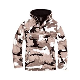 Brandit Anorak »Herren Fleece Pull Over Windbreaker« 1 Stk. tlg. mit Kapuze snowcamo 5XL 5XL Windbreaker für Schutz vor Wind und Wetter