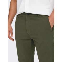 Only & Sons Only & Sons Herren ONLY & SONS Chinohose &raquo;ONSFREE REGULAR 0183 PANT NOOS&laquo; gr&uuml;n 29, L&auml;nge 34