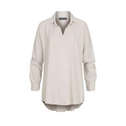CLOUD 5IVE Langarmhemd &raquo;Polo V-Neck Viskose Bluse Vokuhila&laquo; grey XS - US-Gr&ouml;&szlig;en US-Gr&ouml;&szlig;en XS Vielseitige Kombinationsm&ouml;glichkeiten