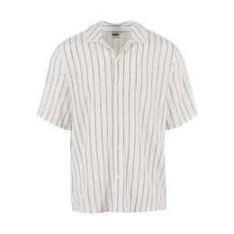 Urban Classics Langarmhemd &raquo;Striped Crinkle Resort Shirt&laquo; 1 Stk. offwhite/black S - US-Gr&ouml;&szlig;en US-Gr&ouml;&szlig;en S Elegante Blusen fuer Business und Freizeit