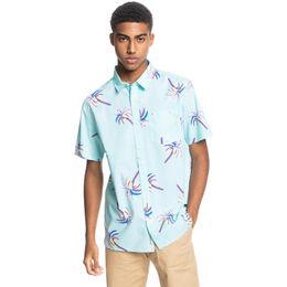 Quiksilver Kurzarmhemd »Royal Palms« Blue Tint Royal Palms M - US-Größen US-Größen M Stoff: Baumwollstoff mit Stretch