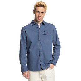 Quiksilver Langarmhemd &raquo;Eady&laquo; Blue Indigo XL - US-Gr&ouml;&szlig;en US-Gr&ouml;&szlig;en XL Stoff: Baumwollelastan-Mischgewebe