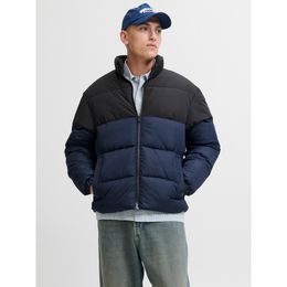 Jack & Jones JACK & JONES Steppjacke &raquo;JJMAZE PUFFER COLLAR&laquo; Sky Captain Detail:BLACK BLOCKING XL XL Moderne Steppjacke von Jack & Jones