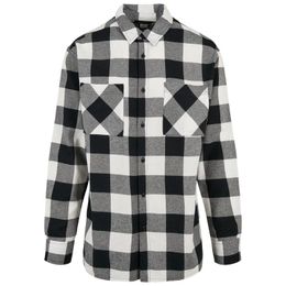 Urban Classics Langarmhemd »Herren Long Oversized Checked Shirt« 1 Stk. black-white L - US-Größen US-Größen L Langarmhemden für vielseitige...