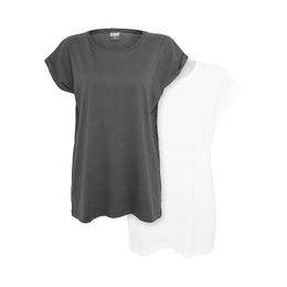 Urban Classics T-Shirt »Damen Ladies Extended Shoulder Tee 2-Pack« 1 Stk. black/white XL XL Vielseitige T-Shirts für jeden Anlass