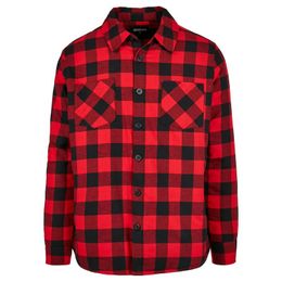 Urban Classics Langarmhemd &raquo;Herren Padded Check Flannel Shirt&laquo; 1 Stk. black-red S - US-Gr&ouml;&szlig;en US-Gr&ouml;&szlig;en S Langarmhemden f&uuml;r vielseitige...