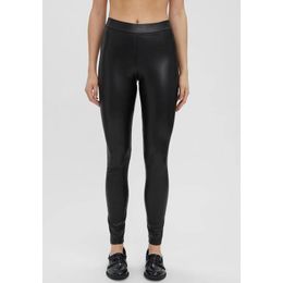 V&eacute;ro Moda Vero Moda Damen Lederimitathose &raquo;VMGANA MR PL LEGGING&laquo; schwarz M (38), L&auml;nge 32
