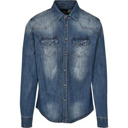Brandit Langarmhemd &raquo;Herren Riley Denim Shirt&laquo; 1 Stk. blue washed S - US-Gr&ouml;&szlig;en US-Gr&ouml;&szlig;en S Langarmhemden f&uuml;r vielseitige Outfit-Optionen